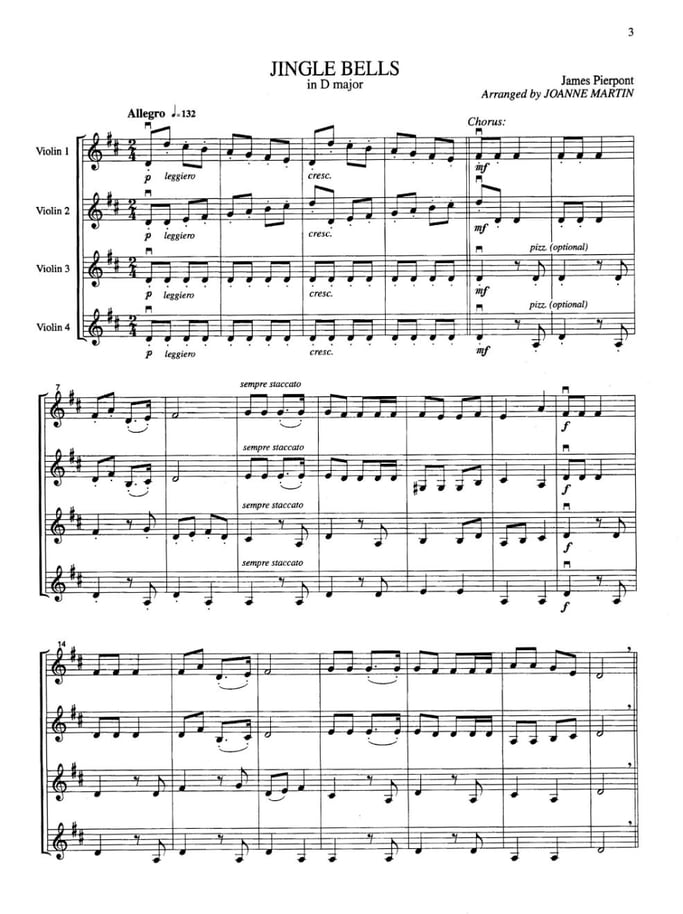 Christmas Sheet Music for Strings - Part One: Easy Flexible Ensembles