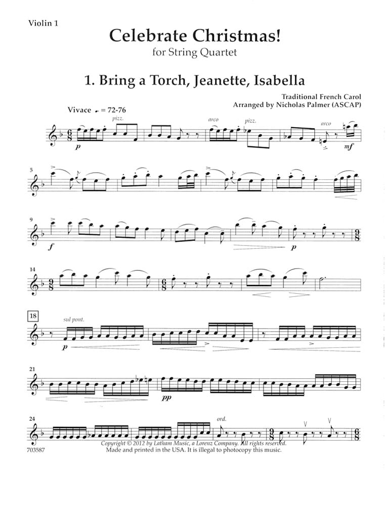 Christmas Sheet Music for Strings - Part Two: Advanced String Quartets